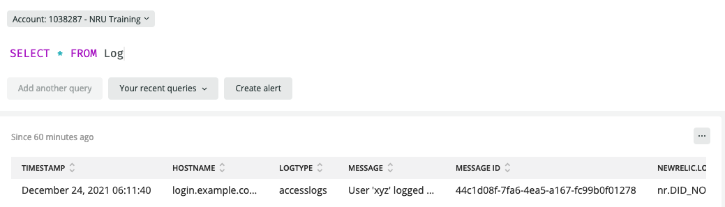 Hub Topic: Calling Log API endpoint via Postman
