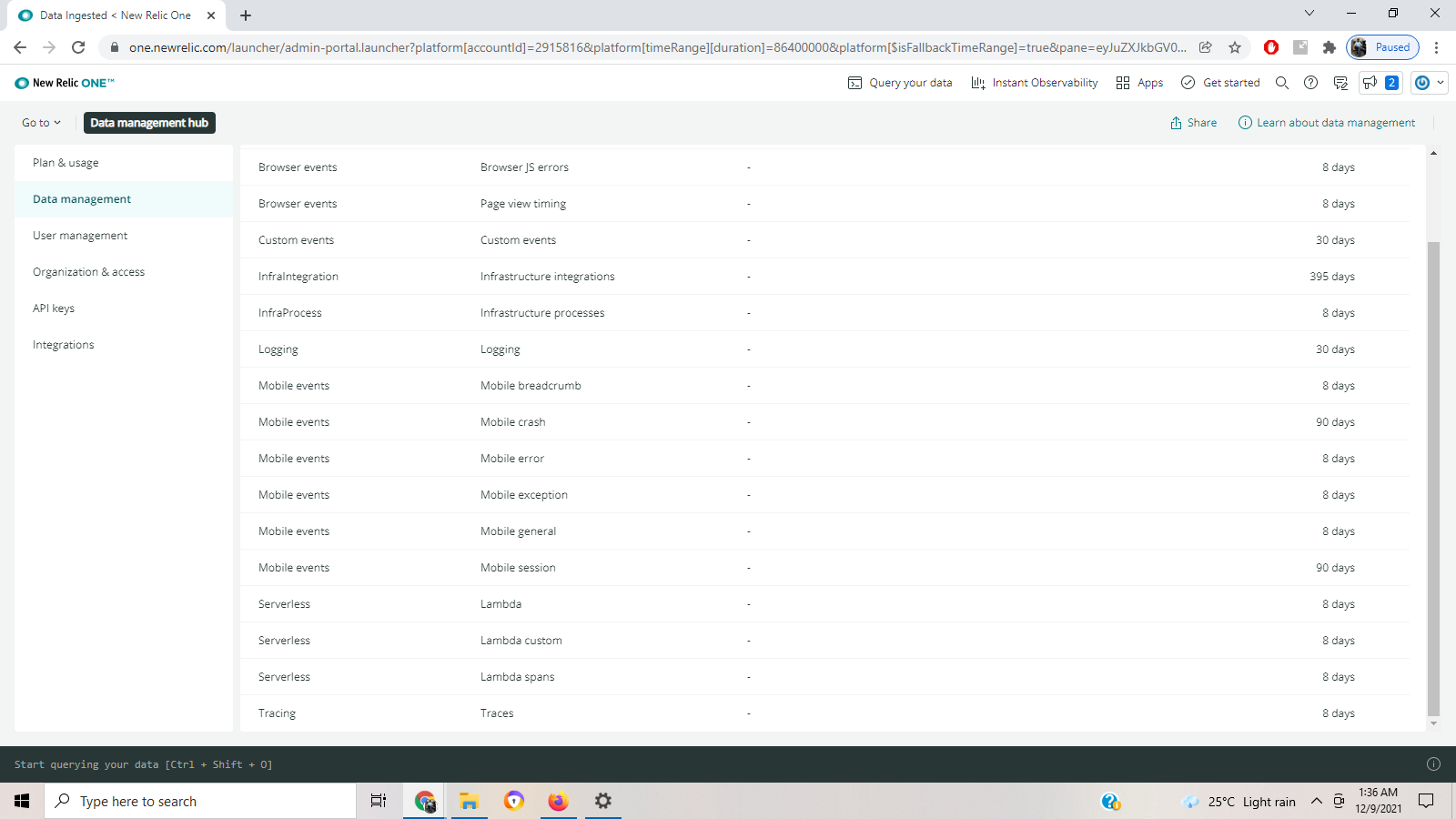 Hub Topic: Changing log retention settings